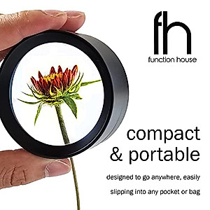 Magnifying Glass 5X Handheld for Jewelry, Coins, Stamps, Reading, Soldering, Inspection, Collecting, Aids in Macular Degeneration and Visual Impairment, Laboratory Magnifying Glass (Black)