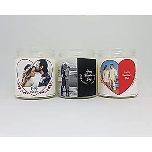 3.5oz. Valentine's Day Photo Candle | Personalized Soy Candle