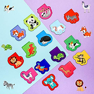 60 Pieces Cute Animal Magnetic Bookmarks Magnet Page Markers Cartoon Page Clips Bookmark for Student Office Reading Stationery Rewards Supplies