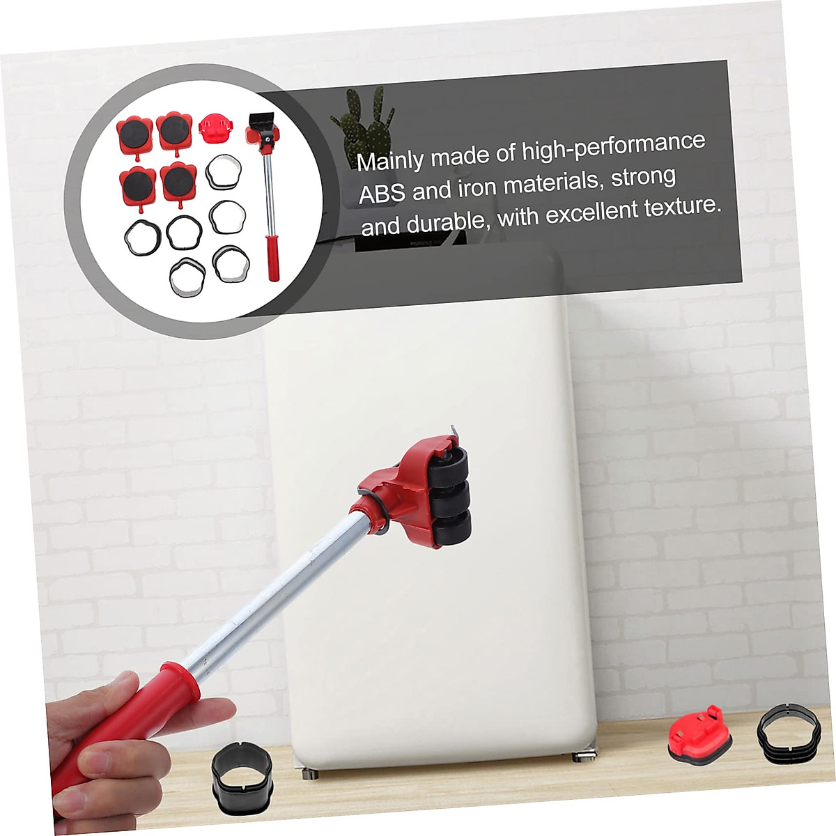 VILLCASE 2 Sets Mover Mover Furniture Lifting Kit Multitools Lift Heavy Objects Jack Furniture Moving Bar Furniture Dollies Easy Trolley Lift and Move Slider Adjustable Abs Furniture Rack