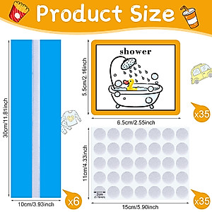 35 Pieces Visual Schedule Cards Routine Cards Home Chore Chart Routine Cards Autism Learning Materials with 35 Pieces Hook and Loop Dots for Kids, Classroom School (Yellow, Cute Style)