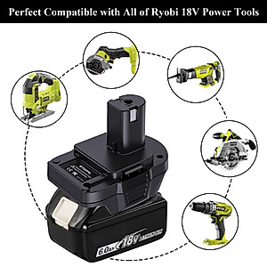 Simple Plus+ MT20RNL Battery Adapter Convert Makita Bl1860 18V Li-ion Battery to Ryobi 18V One+ Lithium-ion Battery Adatper, 100% Compatible with Original Tools