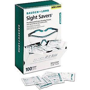 Sight Savers Pre-Moistened Anti-Fog Tissues with Silicone, 100/Box