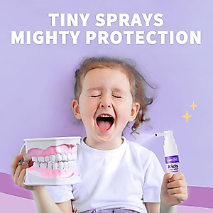 LAB52 Kids Oral Spray, Toddler Toothpaste Helper for Cavity Repair and Fresh Breath, Children Anticavity with Fluoride Free for Newborn to Preschoolers, Xylitol Strawberry Flavor