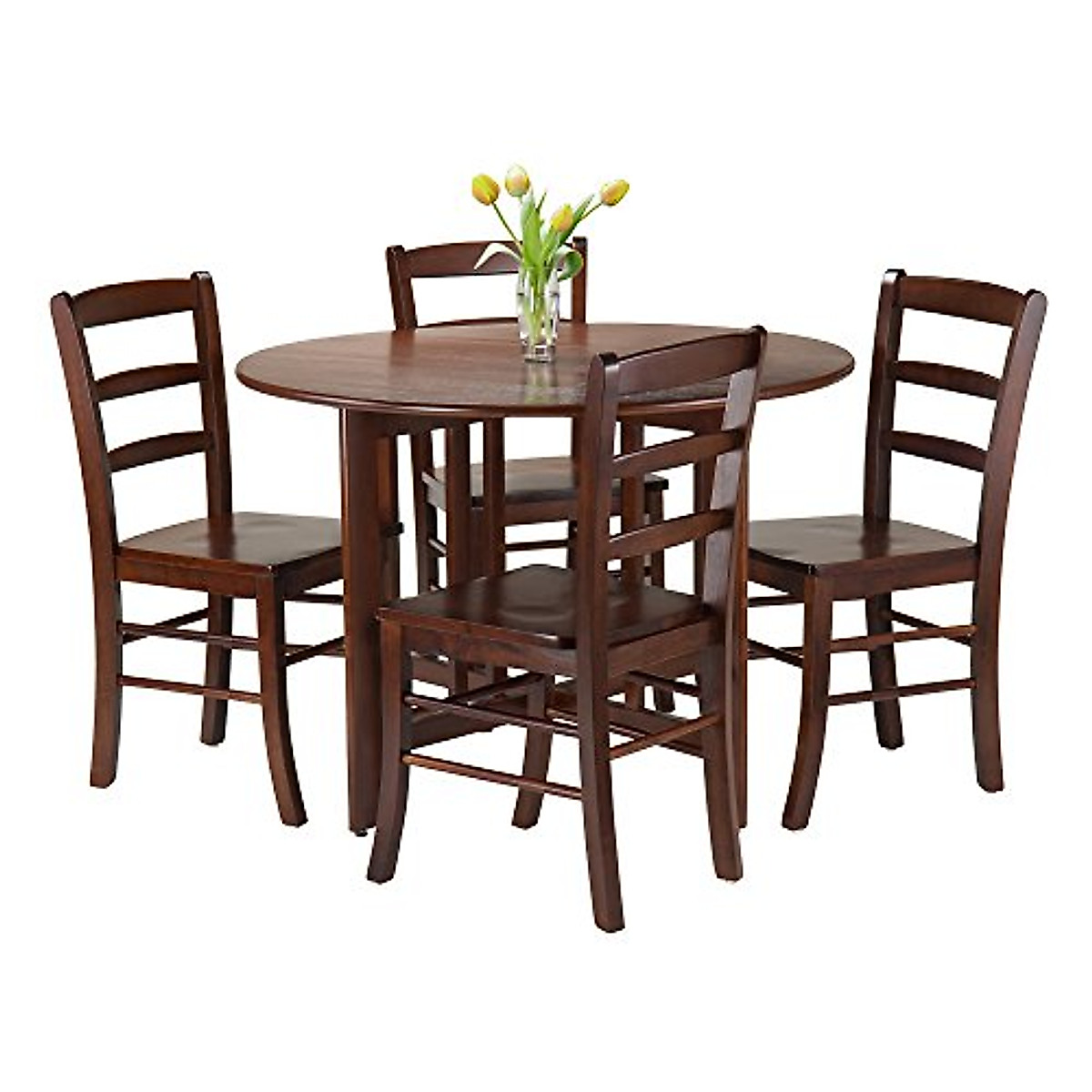 Winsome Alamo Dining, 4 Chairs, Walnut
