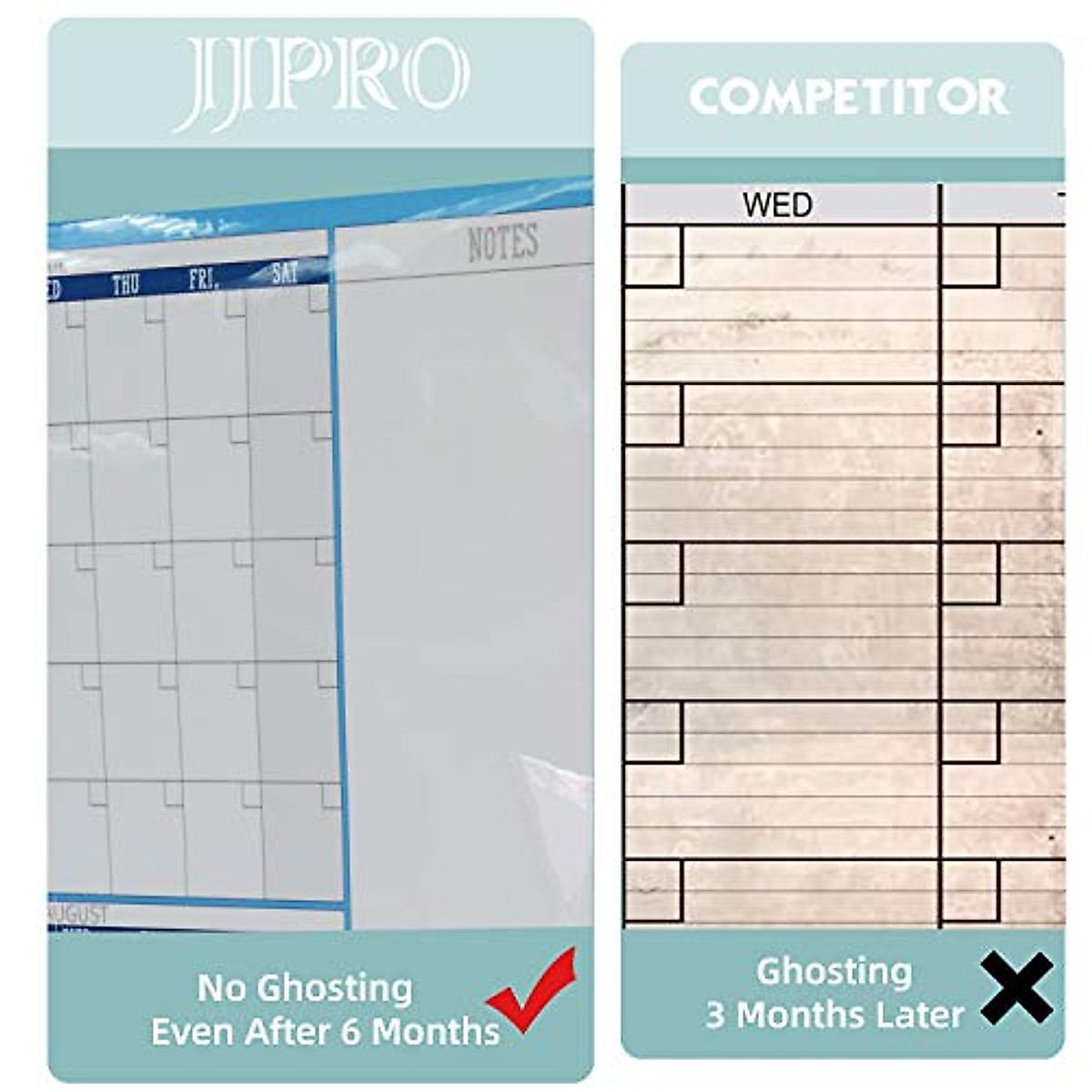 Large Dry Erase Wall Calendar - 38" x 72" - Undated Blank 2021-2022 Reusable Yearly Calendar - Giant Whiteboard Annual Poster - Laminated Office Jumbo 12 Month Calendar