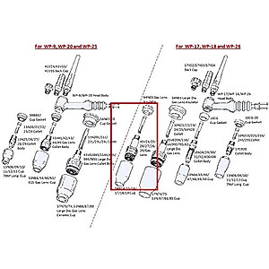 WeldingCity 5-pk Gas Lens Collet Body 45V27 (1/8") for TIG Welding Torch 17, 18 and 26 Series from Weldcraft Lincoln Miller ESAB Weldcraft CK (5-PK)