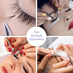 Limko Glue Rings 100PCS Cute Glue Cups Eyelash Glue Holder Makeup Cup for Lash Extensions Supplies (Triangle White)