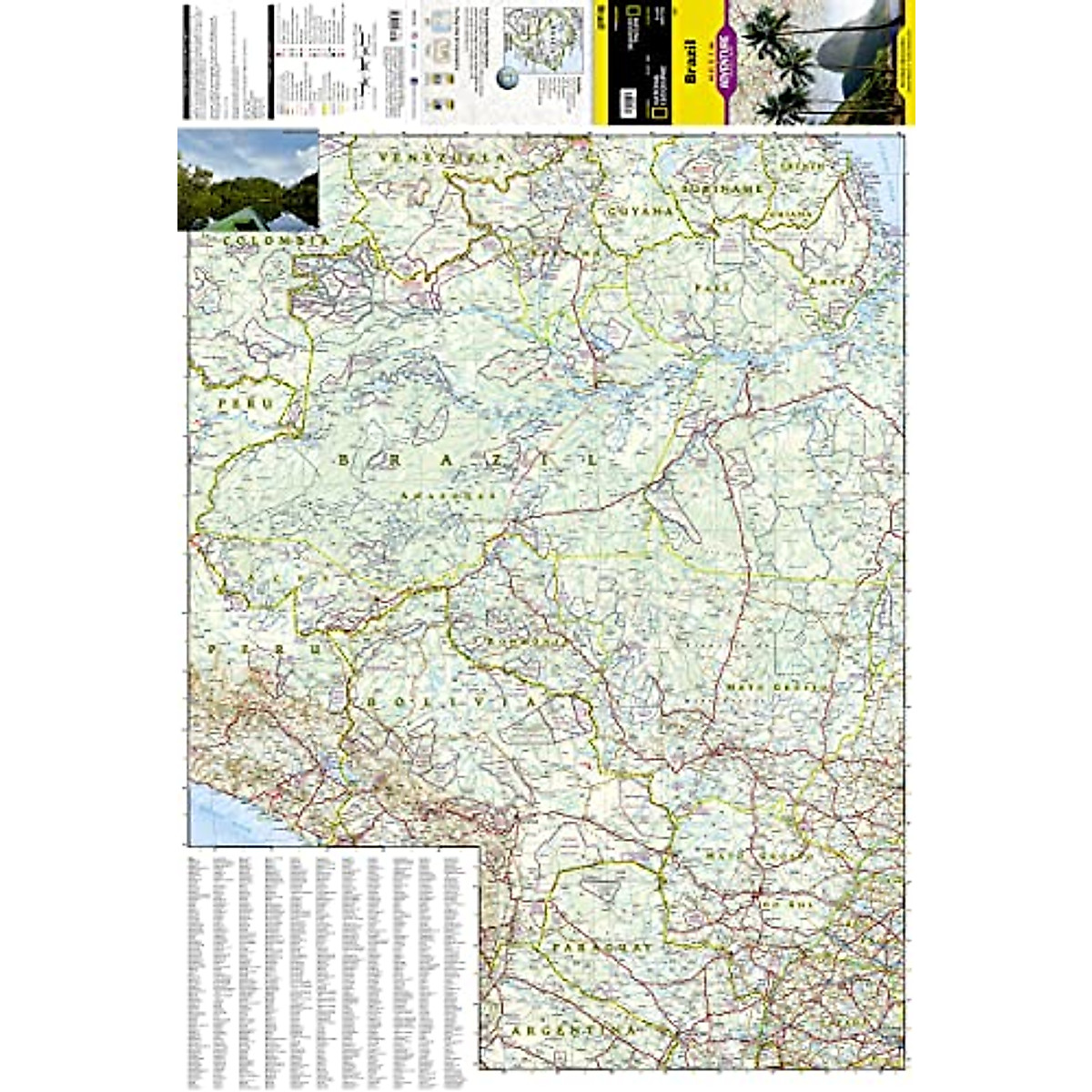 Brazil Map (National Geographic Adventure Map, 3401)