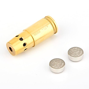 Upgraded Laser Bore Sight for .9MM, Hunting Red Dot Boresighter with 6 Batteries (3 Set)