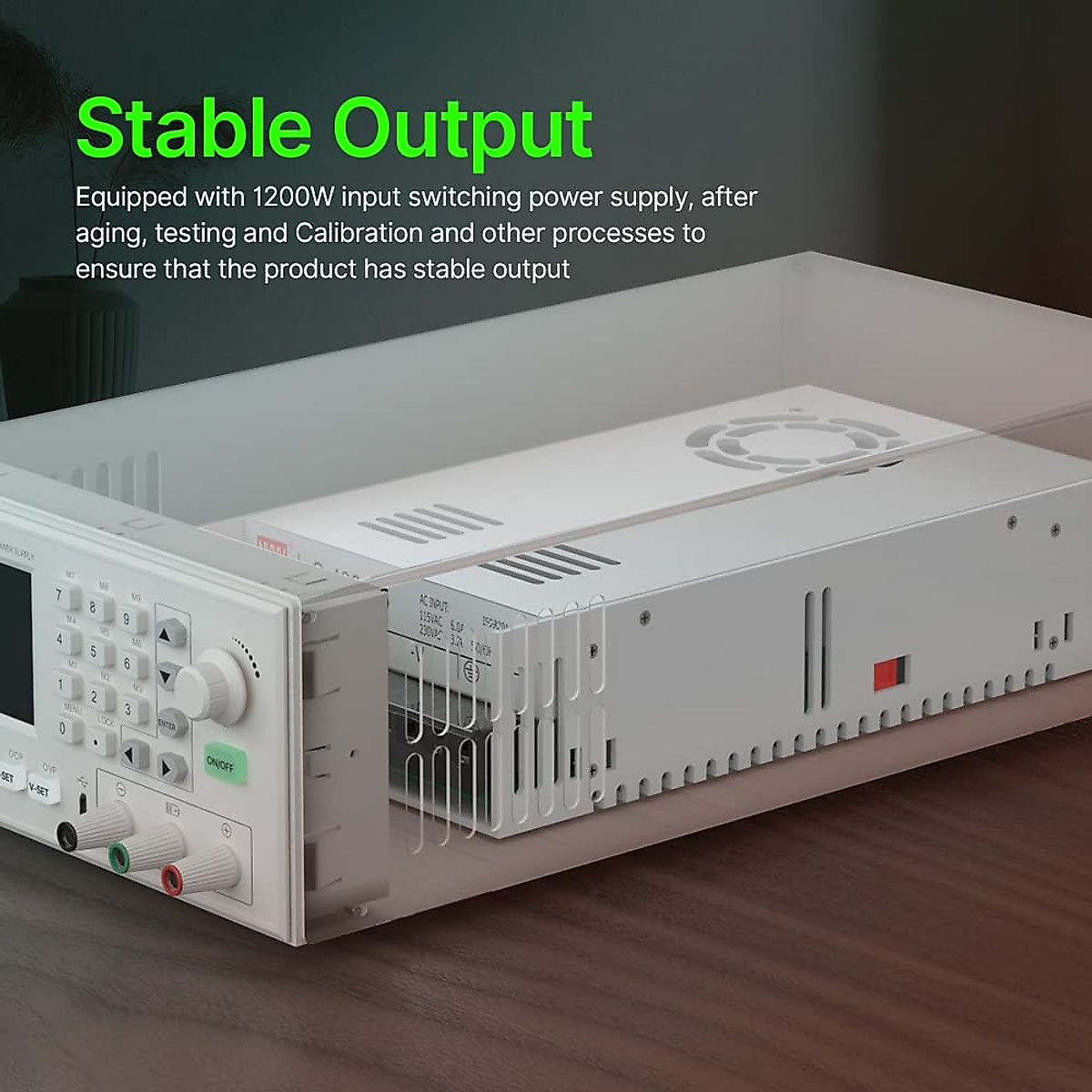 DC Power Supply Variable Adjustable Lab Bench Power Supply Buck Converter Step Down Switching Regulated 4-Digital LCD Display 60V 24A 1140W Assembled RD6024