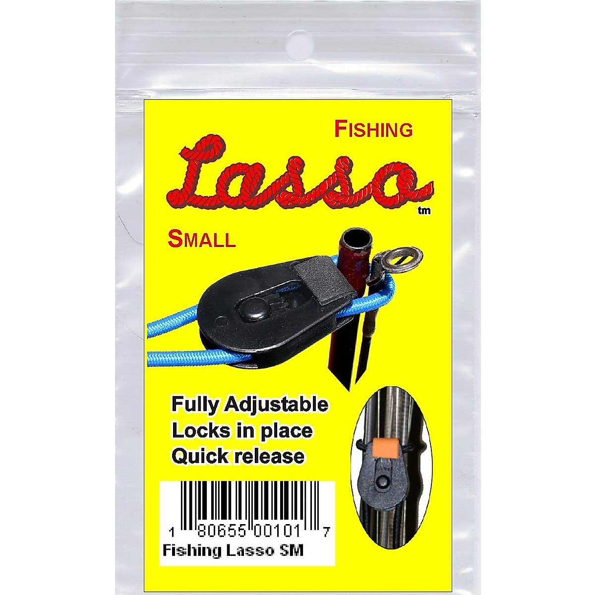 Orin Briant Fishing Lasso by Stick Jacket - Comes in Short or Long; Manage your fishing gear, bundle rods, pair two piece rods, secure rod covers, tangle free cables, extension cords and rope. (Short)