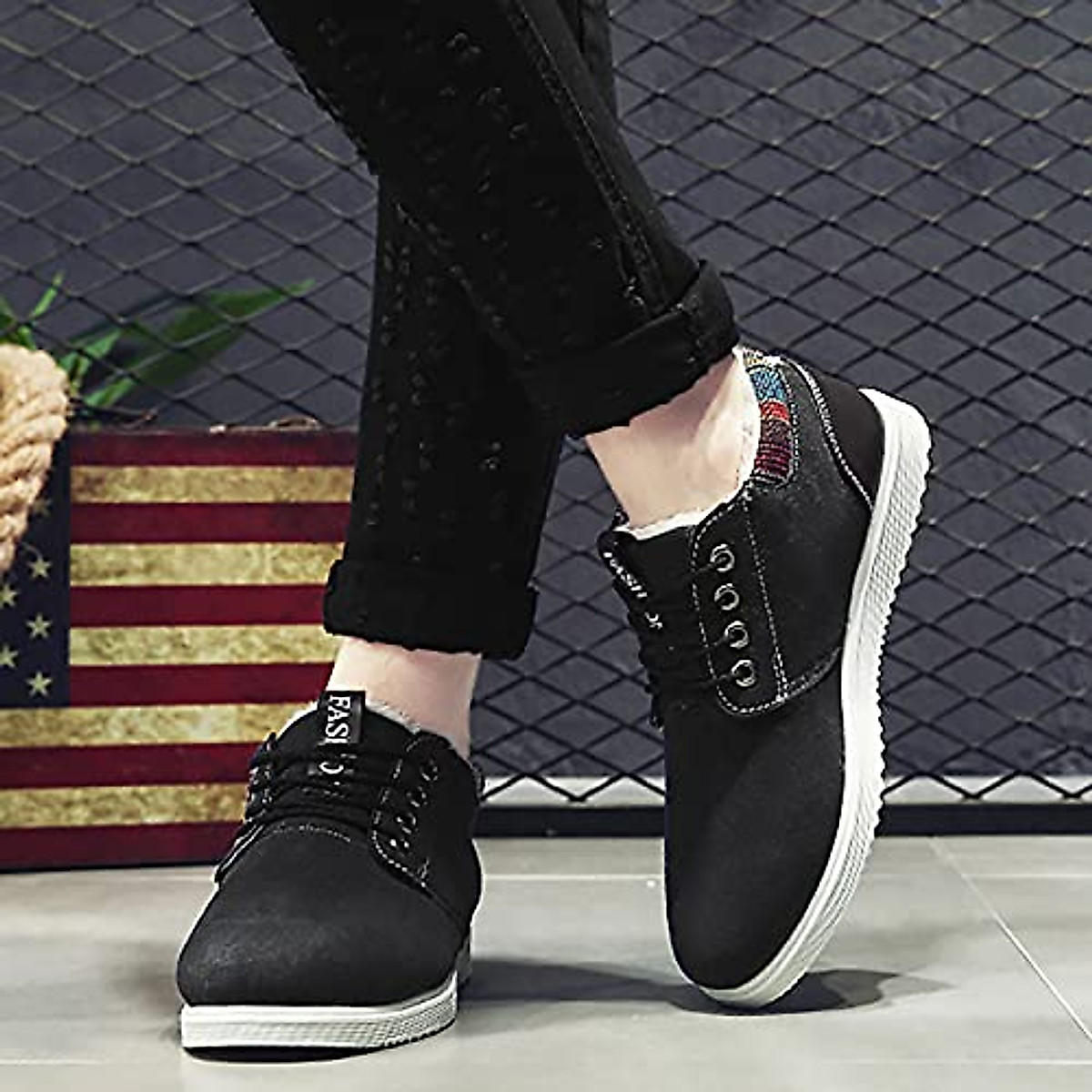 Boots for Men,Mens Winter Trekking Backpacking Boots Waterproof Non Slip Fur Casual Lightweight Hiking Boots for Men