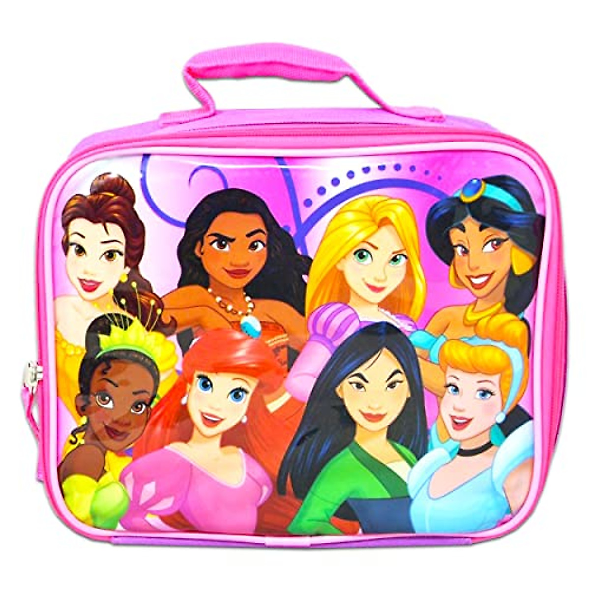 Disney The Little Mermaid Backpack with Lunch Box - Bundle with 16” Ariel Backpack, Lunch Bag, Water Bottle, Stickers, More | Ariel Backpack for Kids