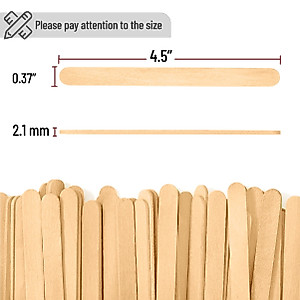 Mr. Pen- Popsicle Stick, Craft Sticks, 4.5 Inch, 200 Pack, Wax Sticks, Popsicle Stick Crafts for Kids, Wood Sticks, Wooden Sticks for Crafts, Sticks for Crafting, Ice Cream Sticks, Wood Craft Sticks