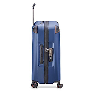 DELSEY Paris Cactus Hardside Luggage with Spinner Wheels, Navy, Checked-Medium 24 Inch
