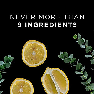 9 Elements Natural Dish Soap, Dishwashing Liquid with Lemon Essential Oils, Made with the Power of Vinegar, 1 Dish Spray Starter Kit & 3 Refills (64 oz Total)