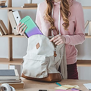 TNP Carrying Case for Nintendo Switch, Green Purple - Kawaii Cute Portable Travel Case, Protective Storage Carry Bag for Girls, 10 Game Cartridge Holder