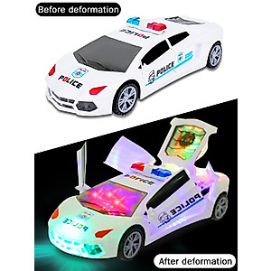 Police Car Toy for Boys, Girls, Kids, Police Car Toys with Lights and Siren, Interactive Educational Gift Toys for 3 4 5 6 7 Year Old Boys Girls