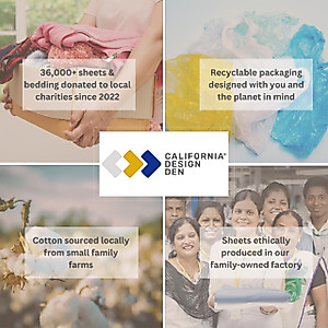 California Design Den Full Size Bed Sheets Set - 400 Thread Count Sateen, Natural 100% Cotton Sheets for Full Size Bed, Deep Pocket Cooling and Durable Bedding Set - Antique Rose