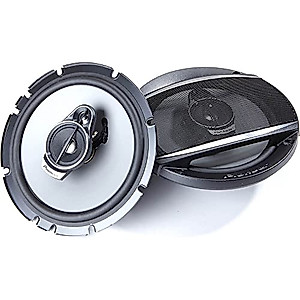 PIONEER TS-A652F A Series 6-1/2" 3-Way, 320 W Max Power, Carbon/Mica-Reinforced IMPP Cone, 11mm Tweeter and 1-5/8" Cone Midrange - Coaxial Speakers (Pair)