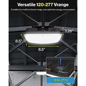Sunco 6 Pack Square Canopy Light LED, Ceiling Commercial Outdoor, 40W, 5800 Lumens, 5000K Daylight, Dimmable (0-10V), Waterproof IP65, for Warehouse, Garage, Gas Station ETL/DLC