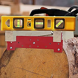 Zozen Chainsaw Mill Guide Rail Lumber Metal Brackets, 2 Pack Brackets with Level & Screws , Used for 2x4 Lumber and 3-36 inch Diameter Logs, Good Helper for Chainsaw Mill.