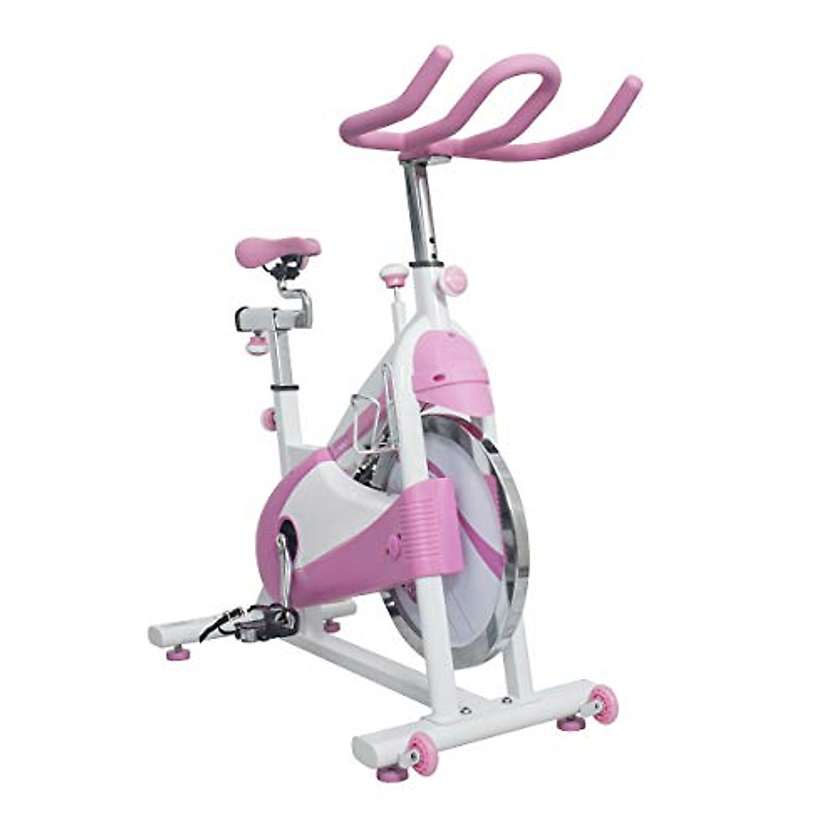 Sunny Health & Fitness P8150 Belt Drive Premium Indoor Cycling Bike, Pink