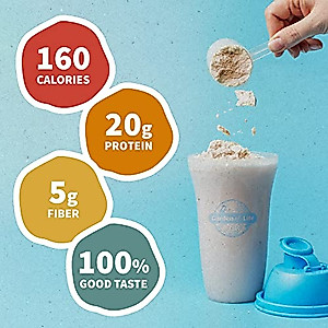 Garden of Life Creamy Vanilla Cookie Protein Powder + Oatmilk 20g Organic Vegan Plant Based Protein, Coconut Water, MCTs, Sprouted Grains, Prebiotics, Probiotics – Non-GMO, Gluten-Free, 1.90 LB