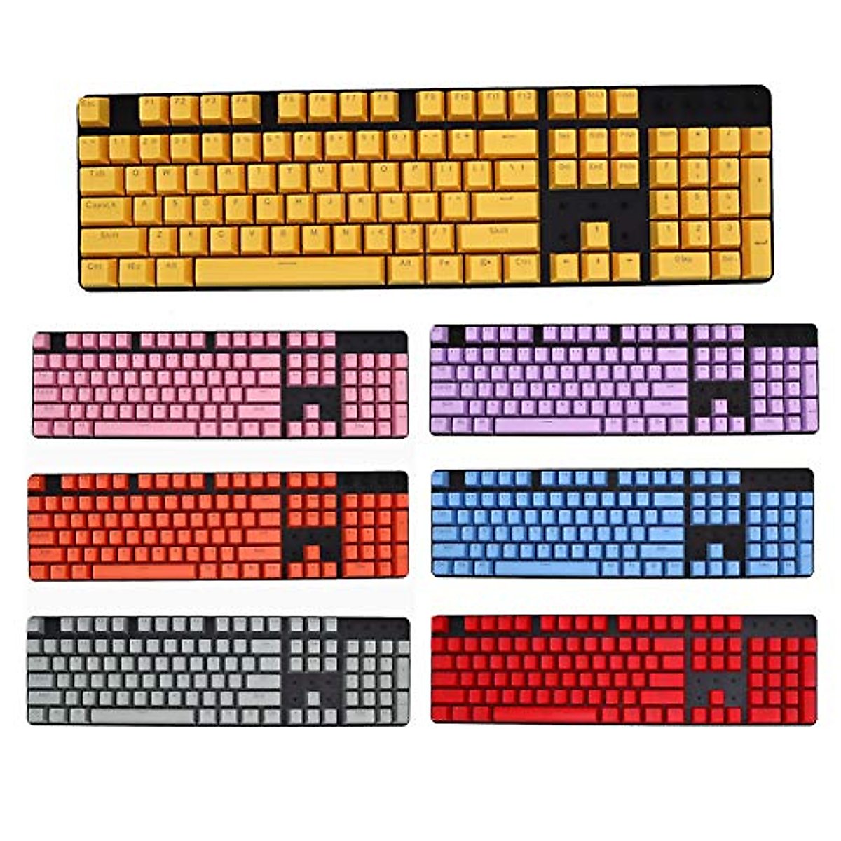 104Pcs Keycaps,Mechanical Keyboard Keycaps,Key Caps,Gaming Keyboard Keycaps,Keycaps,Universal Backlight KeyCaps,KeyCaps Replacement,ABS OEM Keyboard Accessory for Mechanical Keyboards Orange