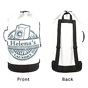 Personalized Laundry Bag Backpack Washable Large Enough Dirty Clothes Organizer for College,Travel,Camp,Dorm Essentials Any Name Laundry Bag