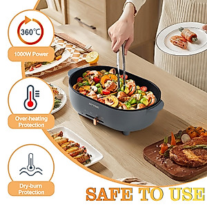 HYTRIC 3.5L Hot Pot Electric for Cooking, Shabu Shabu Hot Pot with Nonstick Coating, Multifunction Electric Pot with Power Control for Noodles, Sauté, Soup, Electric Cooker for Party, BPA-FREE