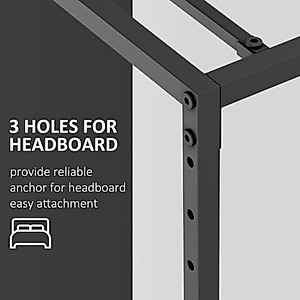 IDEALHOUSE Queen Bed Frame with Storage 14 Inch Metal Platform Bed Frame with Steel Slat Support No Box Spring Needed,Mattress Foundation,Easy to Assemble