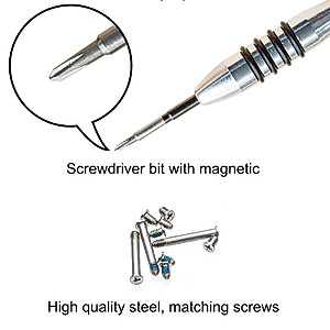 HXHLWN 2 Sets Replacement Screws with Screwdriver for Apple MacBook Pro 13" 15" 17" A1278 A1286 A1297 2009-2012