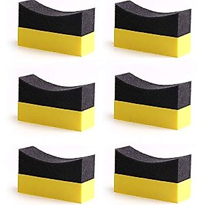 Autone Tire Contour Dressing Applicator Pads Gloss Shine Color Polishing Sponge Wax