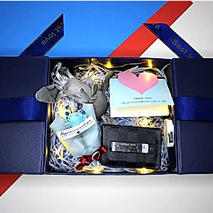 Money Box for Cash Gift Pull- Money Gift Box for Cash Gift Ideas-Love Box with Money Pull Out KIT & Automatic ON/Off String Light - Birthday Money Pull Box Surprise Money Box.