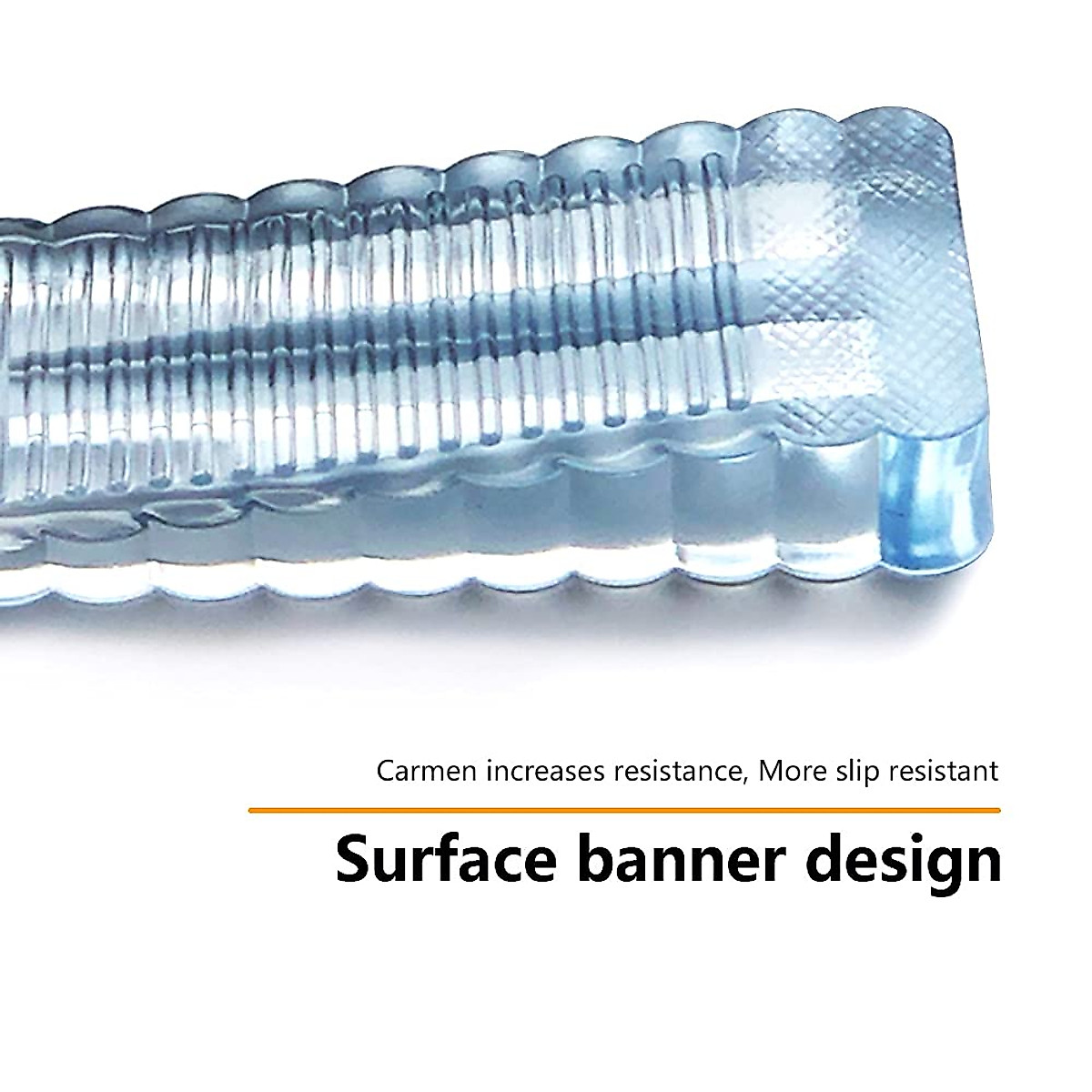 Oksdown 4 Pack Clear Rubber Door Stopper Wedge Sturdy Door Stop Stackable Anti Slip Heavy Duty Silicone Transparent Doorstop for Floor Patio