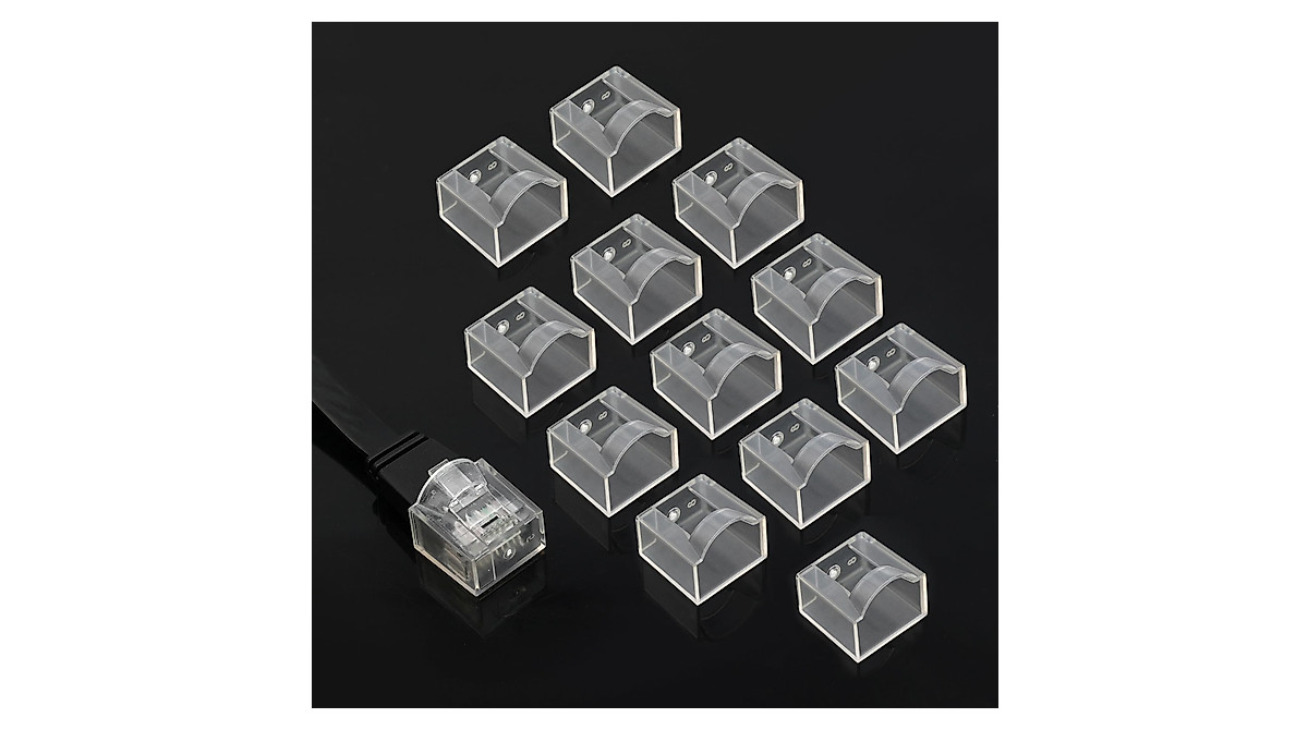 RJ45 Plug Protector Dust Covers Semitransparent 30 Pcs Click on ...