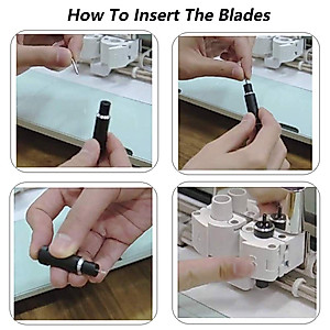 Elefama Fine Point Blades for Cricut Explore Air 2 Air Maker Expression 45 Degree Standard Vinyl Fabric Cutting Knife Blade Replacement for Cricut