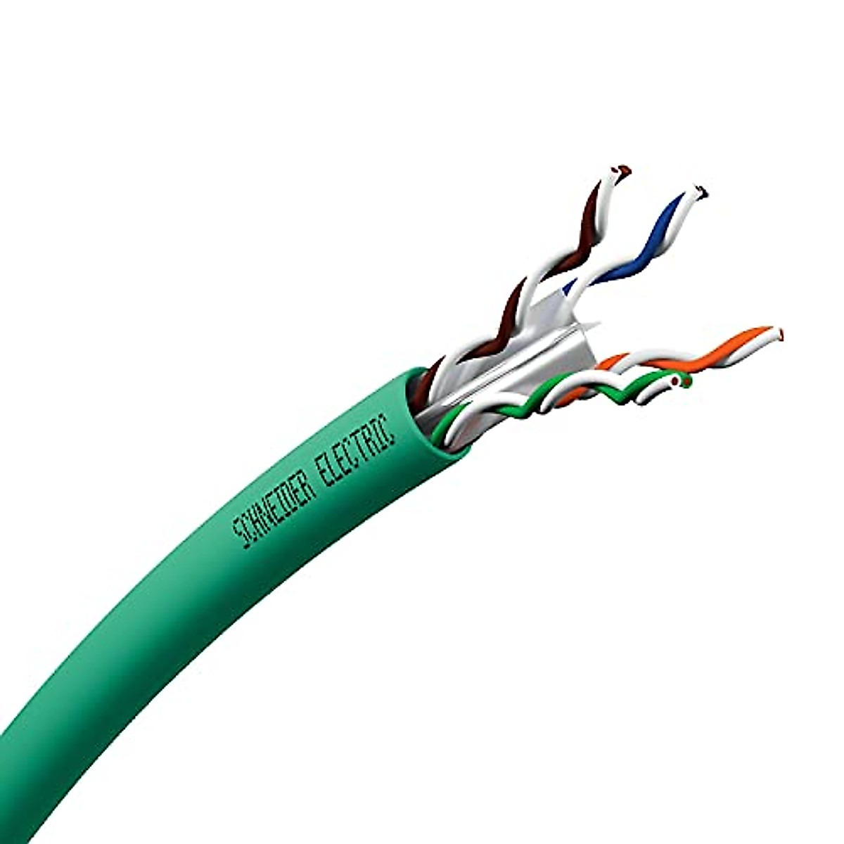 Schneider Electric LAN Cable, Actassi, U/UTP Category 6, 4 Pair Cables, 250MHz, AWG 24, LSZH, Euro Class D, 30500 x 0.55 x 0.55 cm, Green (Reference: VDICD116118GHD)