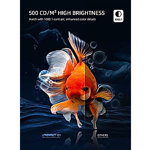 UPERFECT Portable Monitor 15.6 inch QLED Q1 1080P USB C Second Monitor Mini HDMI Travel Monitor 100% DCI-P3 10 Bit 500 Nits w/Smart Cover & Speakers, External Monitor for Laptop PC Phone PS4