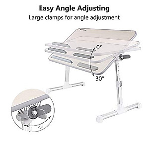 Laptop Bed Tray Table, Nearpow Adjustable Laptop Bed Stand, Portable Standing Table with Foldable Legs, Foldable Lap Tablet Table for Sofa Couch Floor - Medium Size