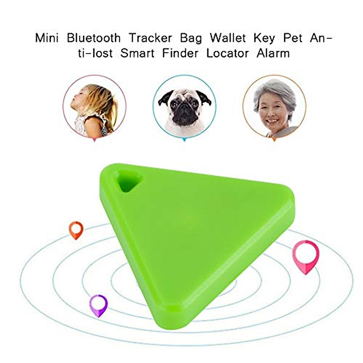 Mini Tracker Anti-Lost Smart Finder Locator Alarm Key Kids Pet Finder, Battery Model: CR2032 (Not Included)
