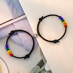 Tarsus Pride Stuff Rainbow Bracelets Lgbt Gay Accessories Lesbian Lgbtq Pride Gifts for Women Men Girlfriend Boyfriend Lover