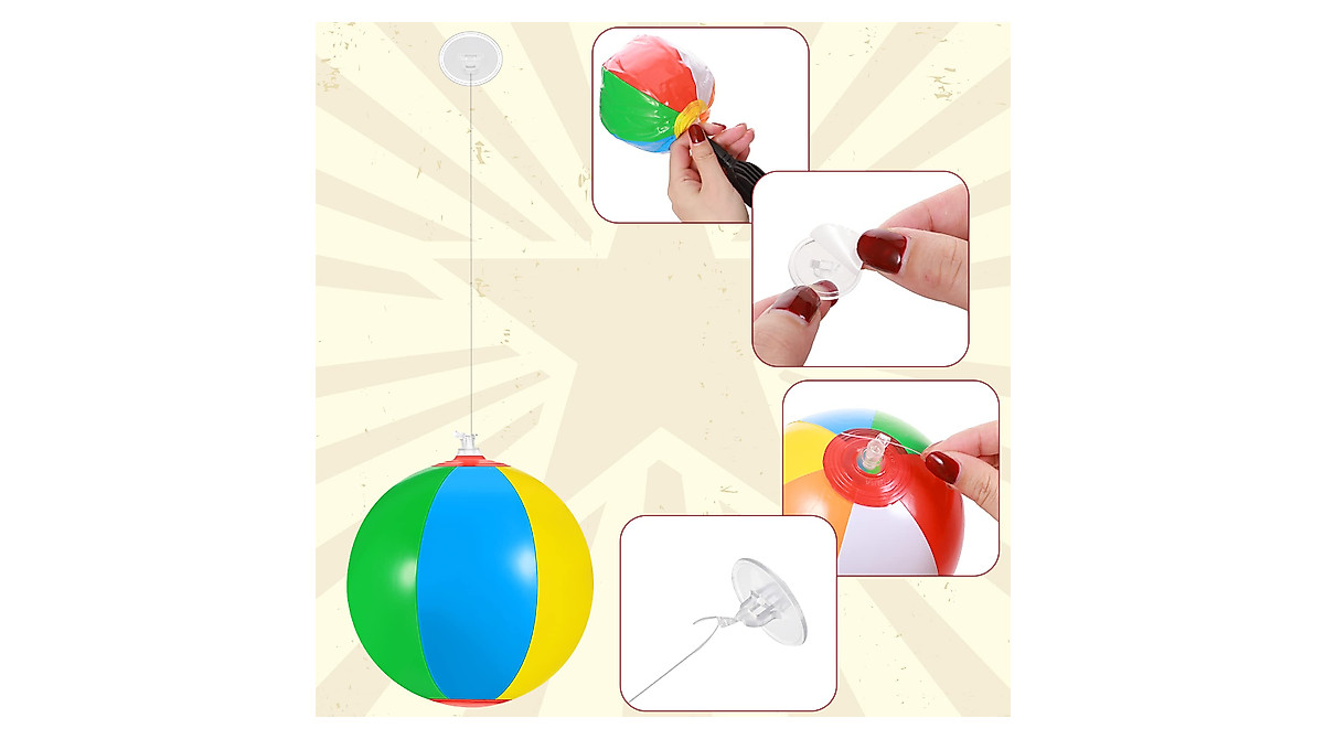 36 Mini Rainbow Beach Balls for Summer Fun