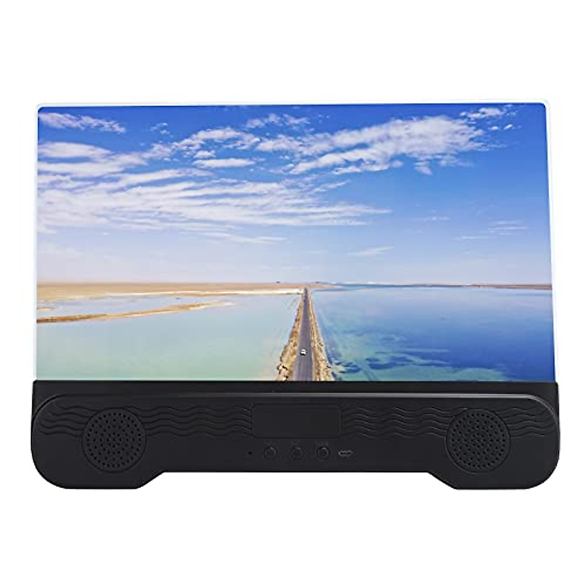 14" Screen Magnifier, HD Mobile Phone Magnifier with Bluetooth Speaker, Smartphone Screen Projector for Movies Videos and Gaming