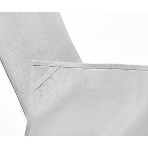 Solino Home Linen Kitchen Towels 17 x 26 Inch – 100% Pure Linen Kitchen/Tea Towels Set of 2 – Handcrafted from European Flax and Machine Washable – Soft Grey