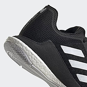 adidas Women's Crazyflight Volleyball Shoe, Black/White/Black, 7