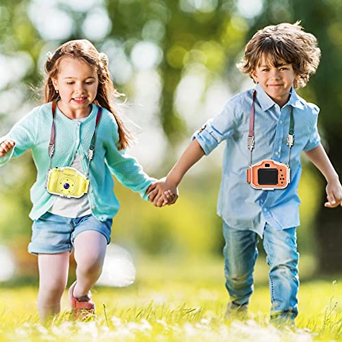 Agoigo Kids Waterproof Camera Christmas Birthday Festival Gifts for Boys Girls Age 3-9, Mini Digital Cameras for Children, Portable Toddler Toys for 3 4 5 6 7 8 9 Years Old with 32GB Card (Yellow)