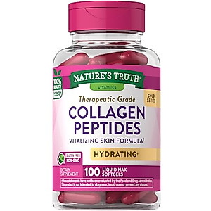 Nature's Truth Collagen Beauty Supplement | 100 Liquid Max Softgels | Non-GMO & Gluten Free Pills | Hydrating Formula